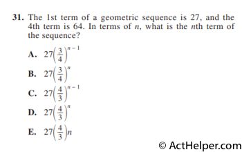 ACT D03 Math Answer Explanations - ACT Helper