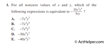 ACT E23 Math Answer Explanations - ACT Helper