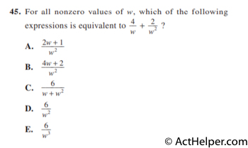 ACT E23 Math Answer Explanations - ACT Helper